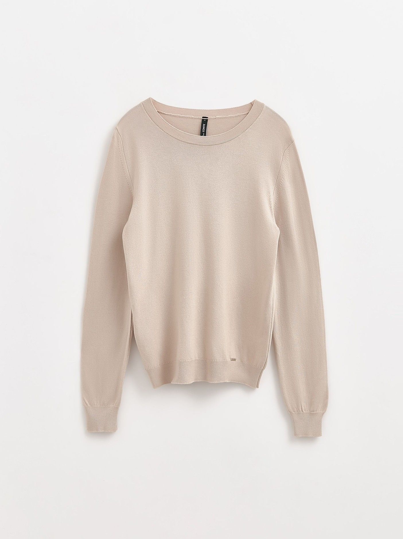 ᐅ Купить Базовый джемпер прямого силуэта из пряжи с вискозой LDK 278 в Минске цвет beige ️ в ...