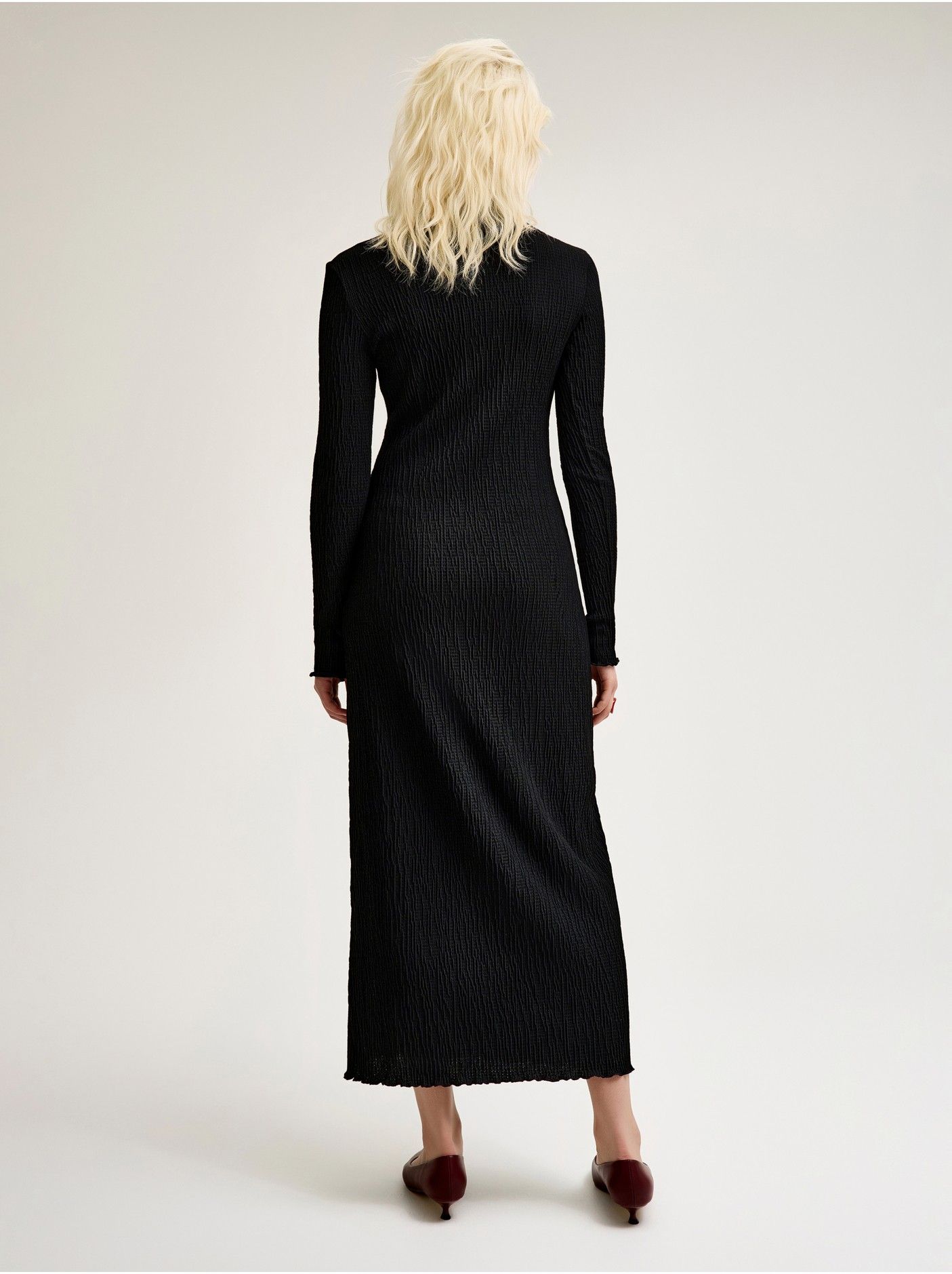 ᐅ Купить Платье-макси с жатым эффектом LPL 3239 в Минске цвет black ️ в ...