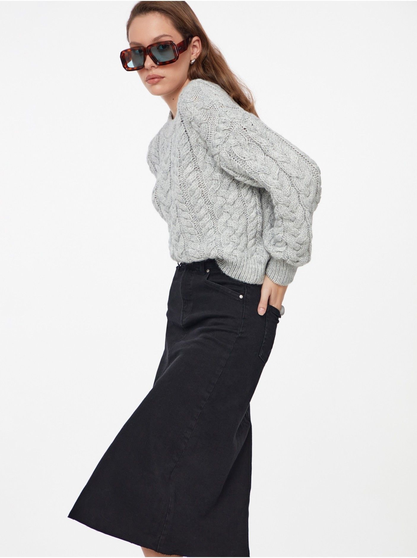 ᐅ Купить Укороченный джемпер с косами LDK 243 в Минске цвет beige ️ в интернет магазине с ...