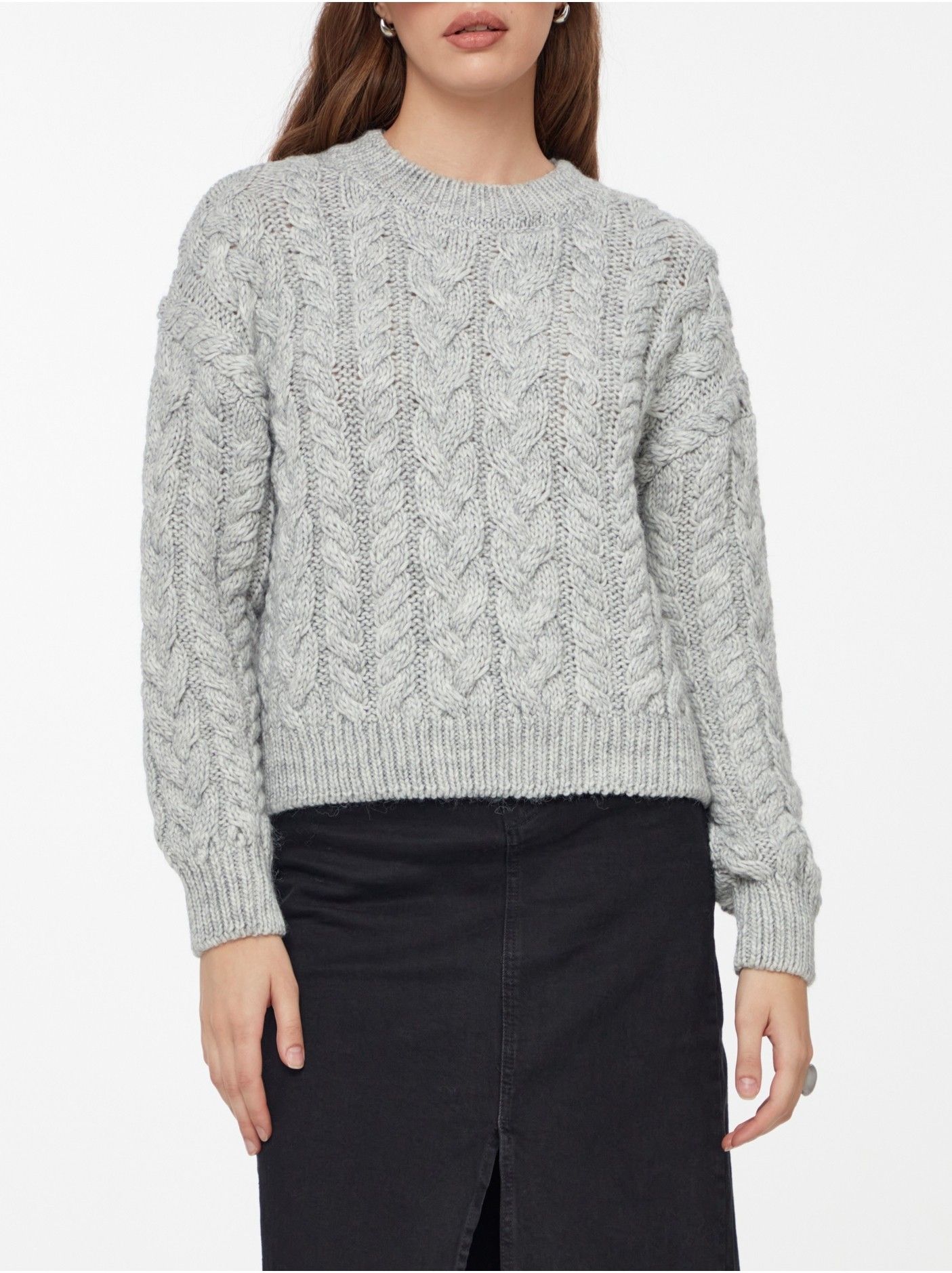 ᐅ Купить Укороченный джемпер с косами LDK 243 в Минске цвет beige ️ в интернет магазине с ...