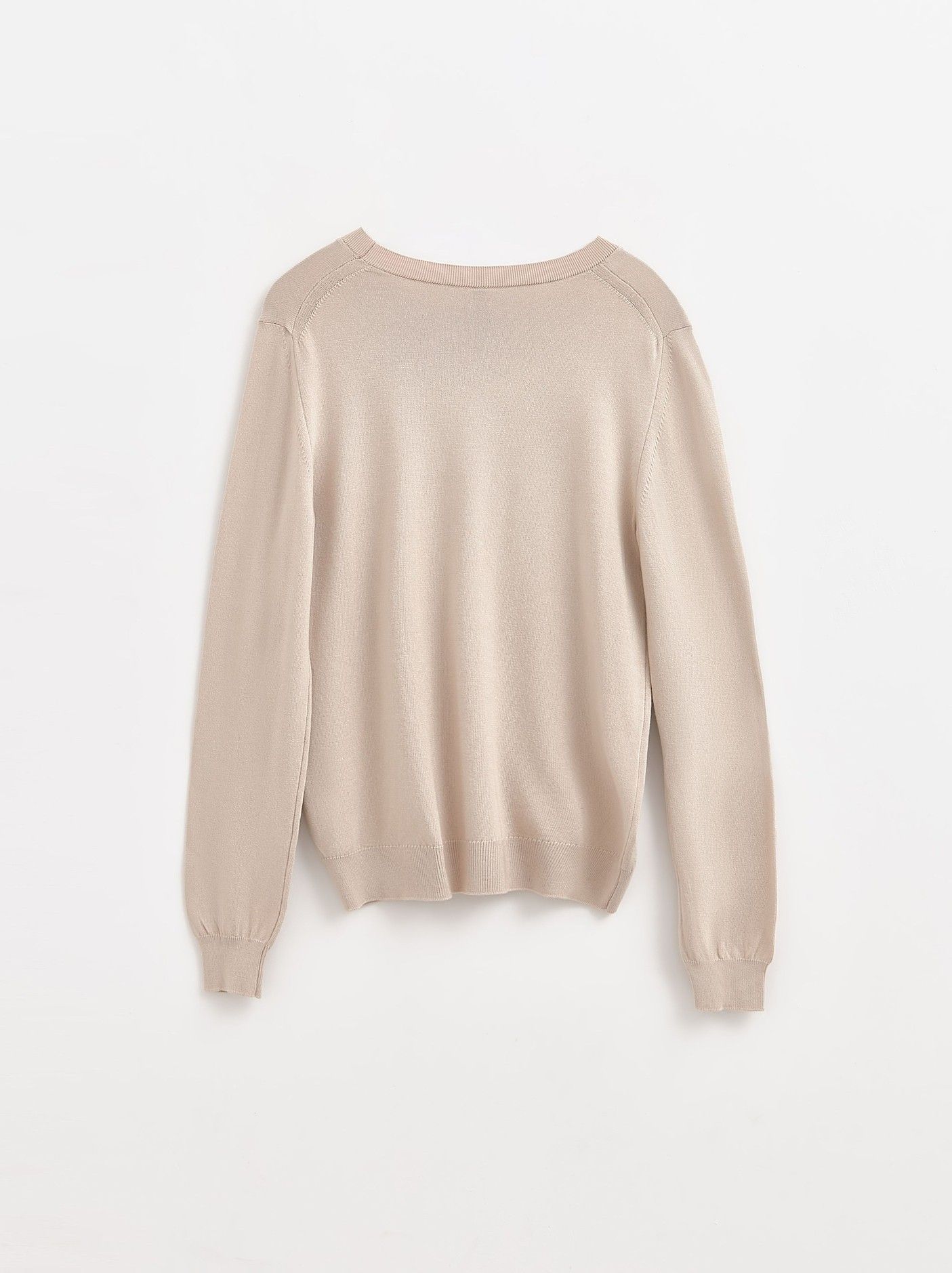 ᐅ Купить Базовый джемпер прямого силуэта из пряжи с вискозой LDK 278 в Минске цвет beige ️ в ...