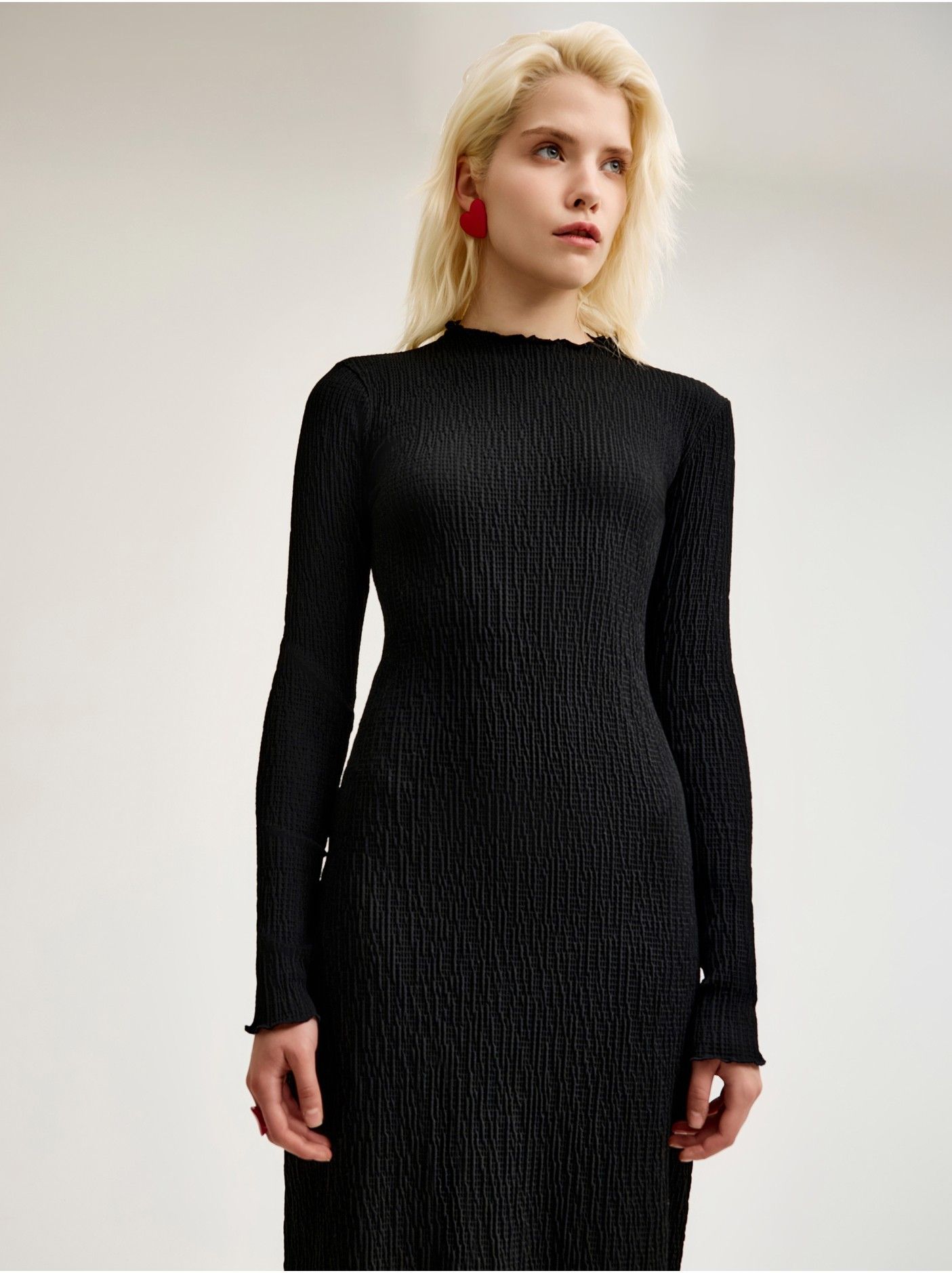 ᐅ Купить Платье-макси с жатым эффектом LPL 3239 в Минске цвет black ️ в ...