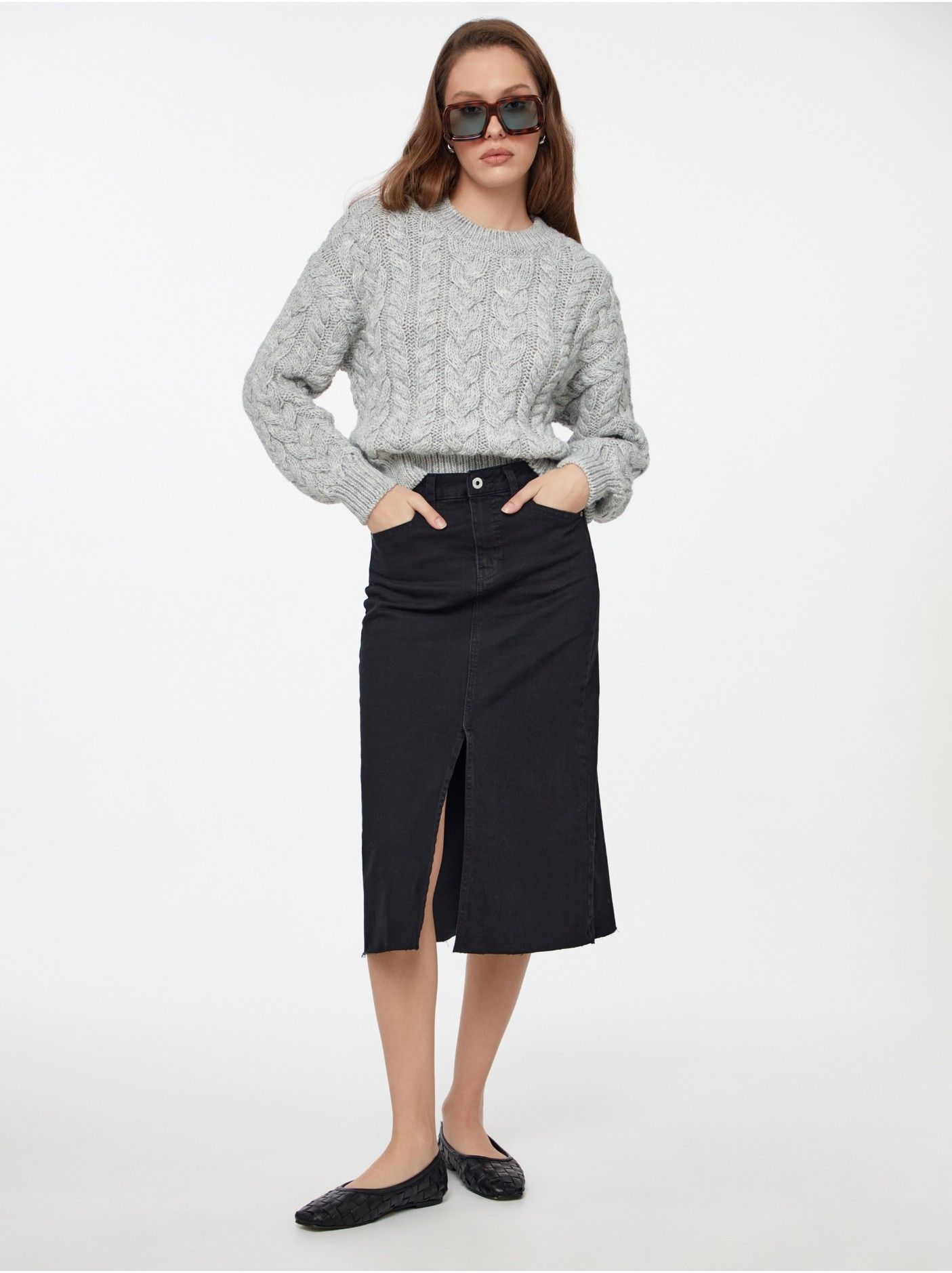 ᐅ Купить Укороченный джемпер с косами LDK 243 в Минске цвет beige ️ в интернет магазине с ...