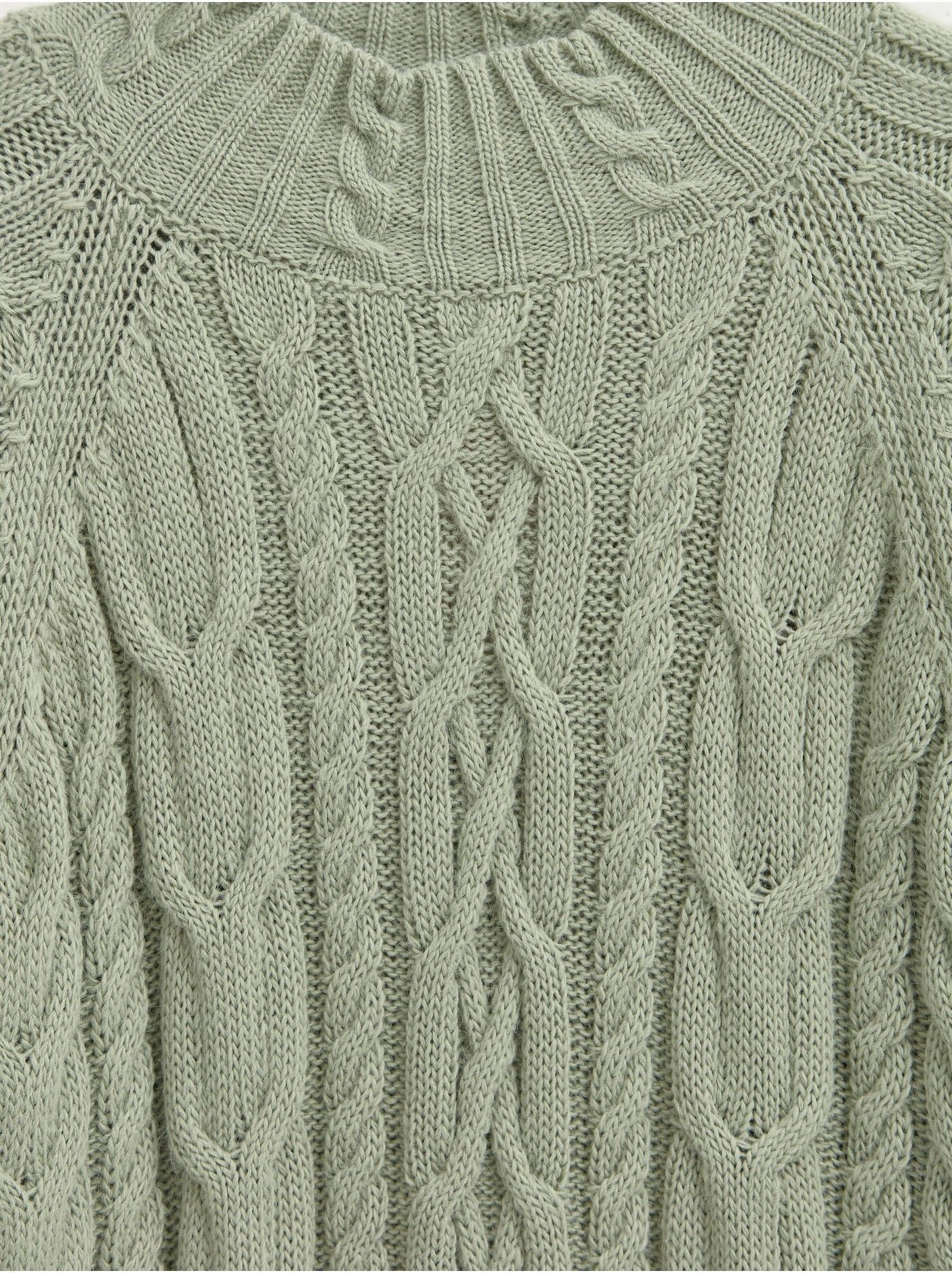 ᐅ Купить Фактурный джемпер с косами LDK 244 в Минске цвет mint ️ в интернет магазине с доставкой ...