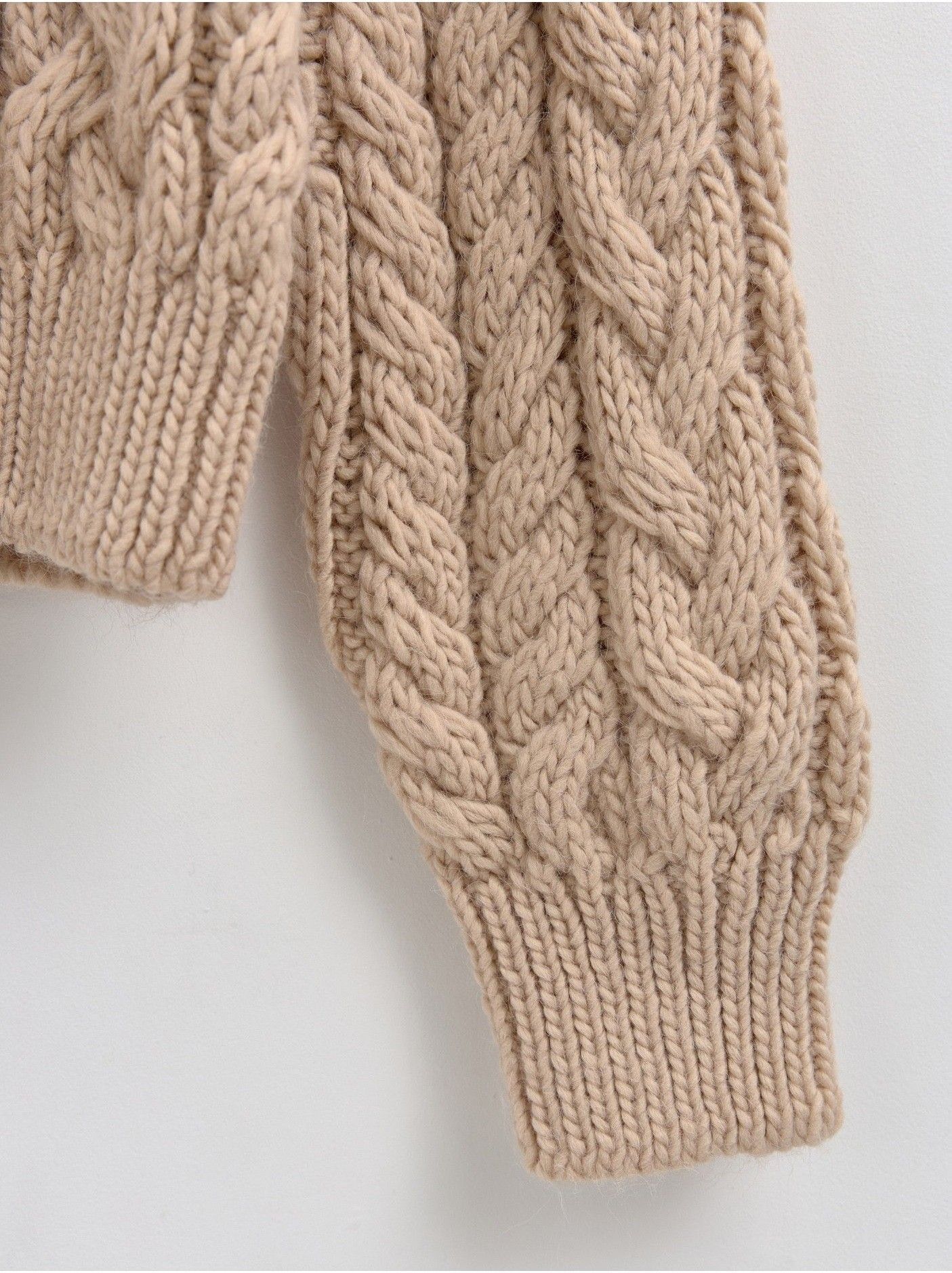 ᐅ Купить Укороченный джемпер с косами LDK 243 в Минске цвет beige ️ в интернет магазине с ...