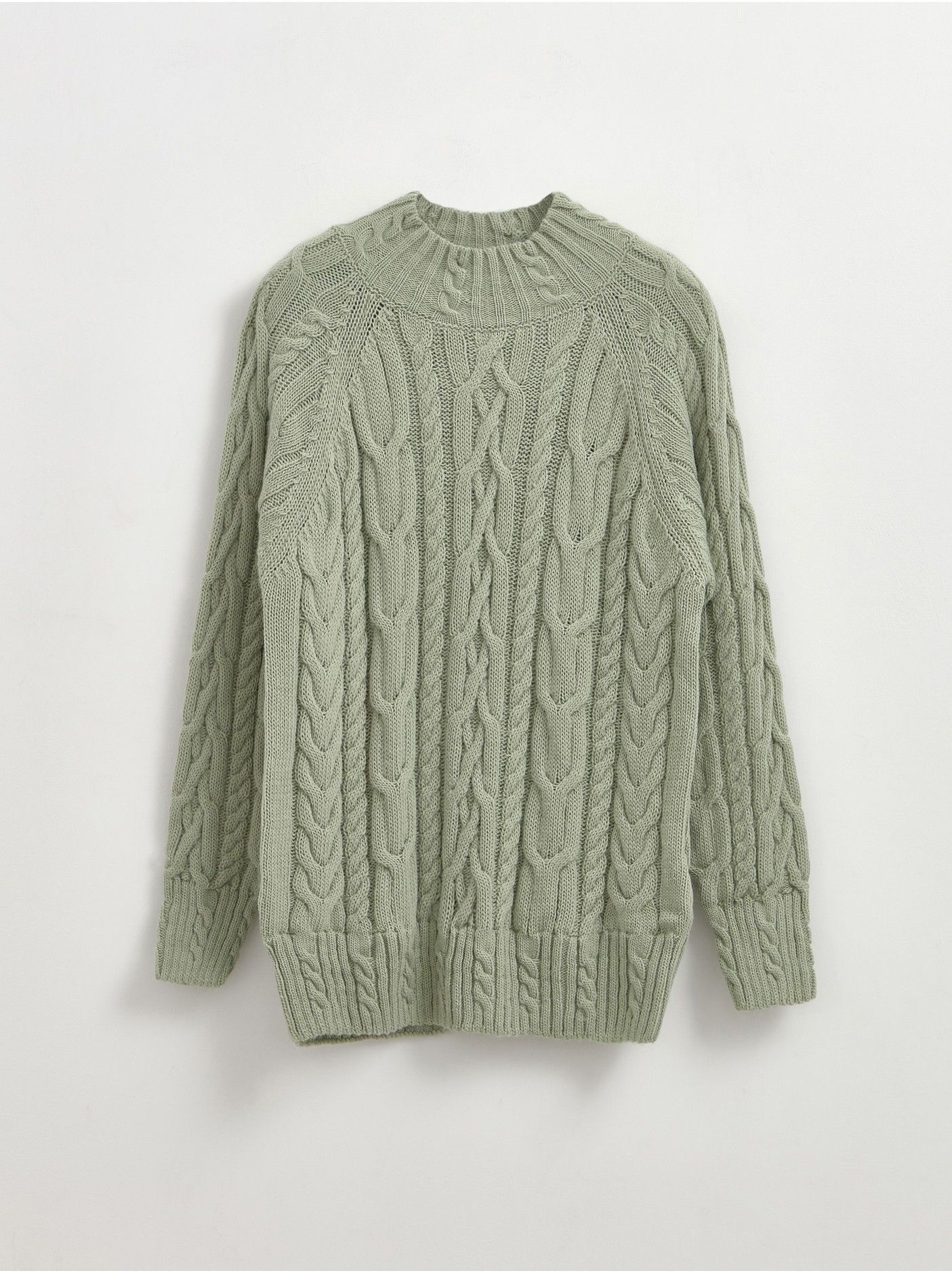 ᐅ Купить Фактурный джемпер с косами LDK 244 в Минске цвет mint ️ в интернет магазине с доставкой ...